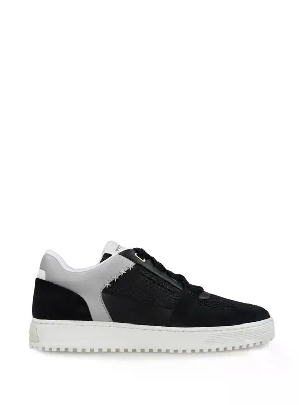 Emporio Armani Panelled Mesh Sneakers - Black