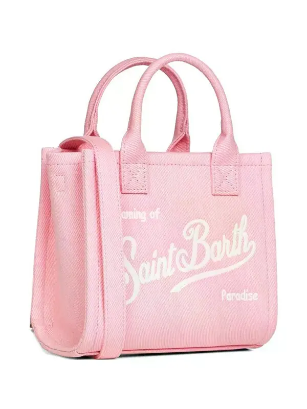 MC2 SAINT BARTH Logo-embroidered Mini Vanity Tote Bag - Pink