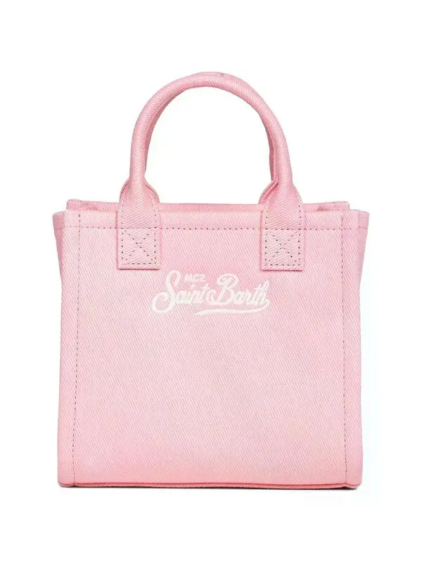 MC2 SAINT BARTH Logo-embroidered Mini Vanity Tote Bag - Pink