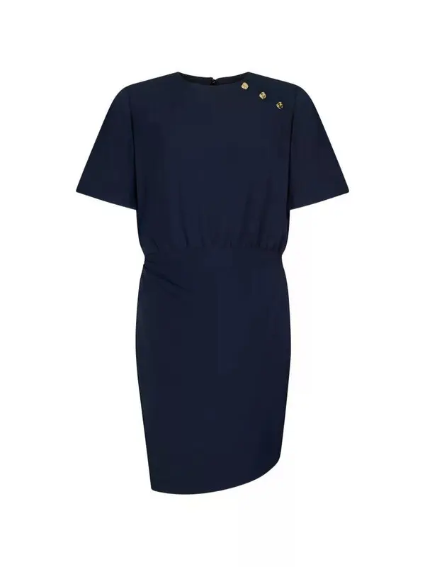Liu Jo Short Dress With Gold-tone Buttons - Blue