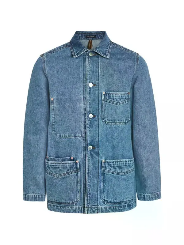 DRAKE'S Washed-finish Denim Jacket