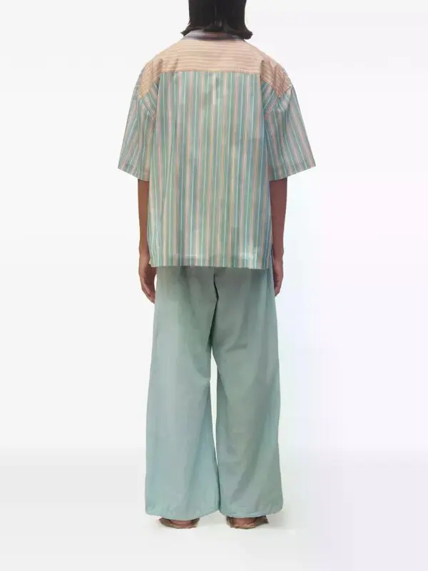 Commas Striped Short-sleeve Cotton Shirt