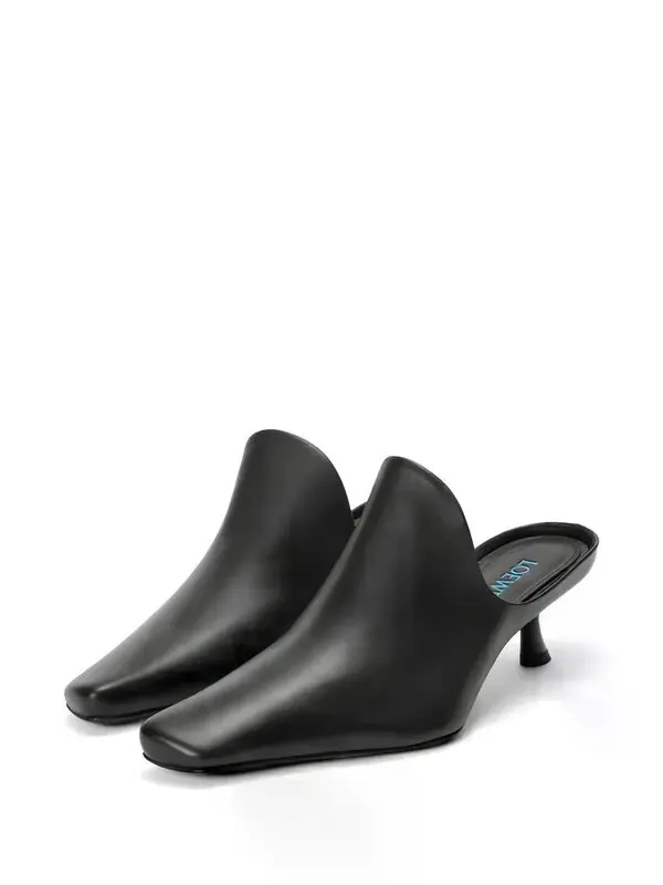 Loewe Pebble Leather Mules - Black