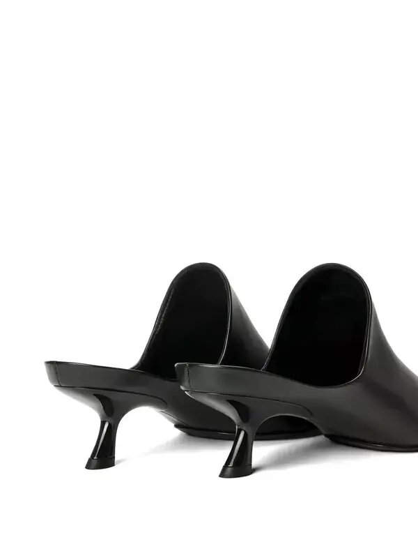 Loewe Pebble Leather Mules - Black