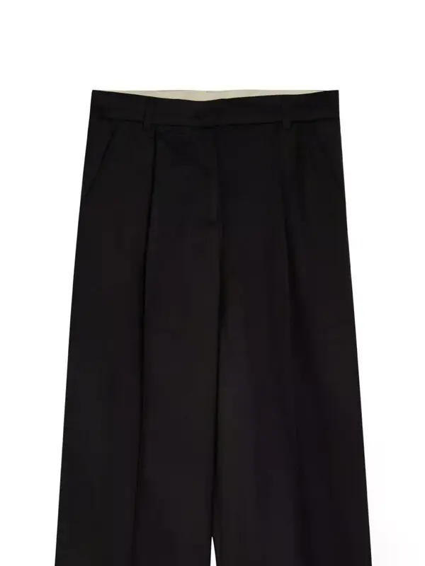 AKYN Perla Pleated Wide-leg Trousers