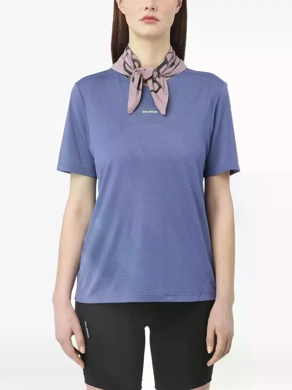 SALOMON Logo-print Mesh T-shirt - Purple