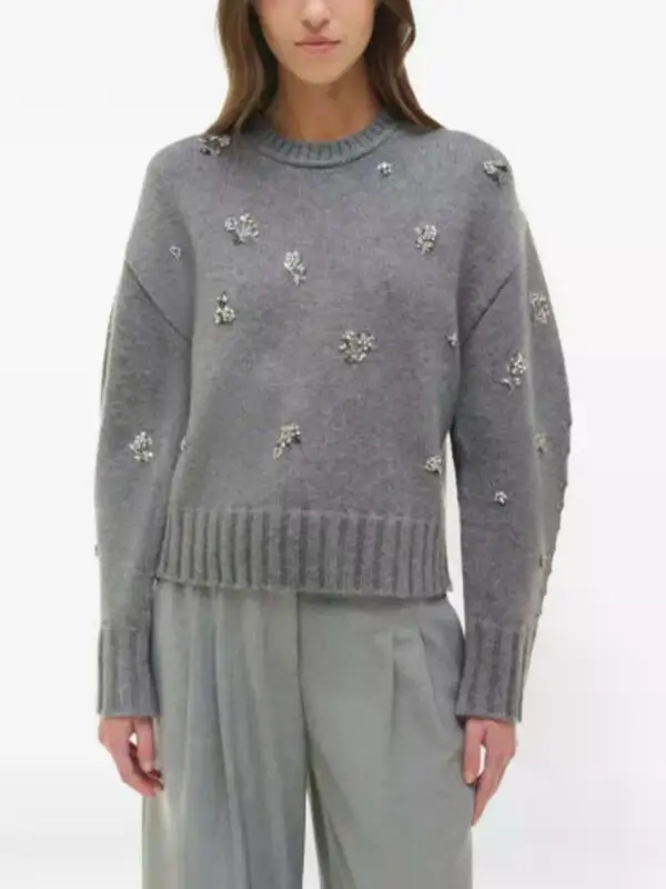 Simkhai Floral-motif Sweater - Grey