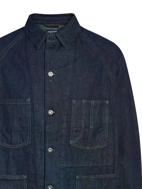 BLUE BLUE Contrast-stitch Denim Jacket