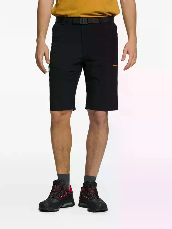 TRANGOWORLD Belted Logo-print Bermuda Shorts