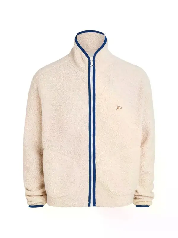 DRAKE'S Fleece Zip-up Jacket - Neutrals
