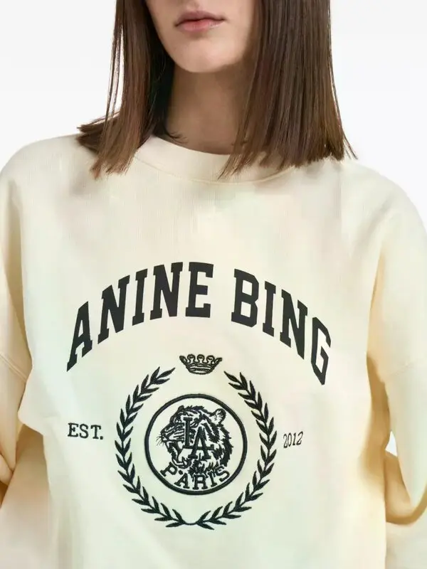 ANINE BING Logo-print Sweatshirt - Neutrals
