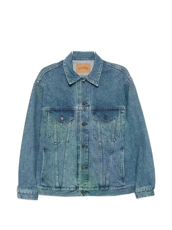 BLUE BLUE Washed Denim Jacket With Classic Collar