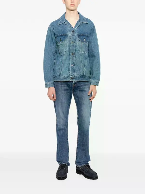 BLUE BLUE Washed Denim Jacket With Classic Collar