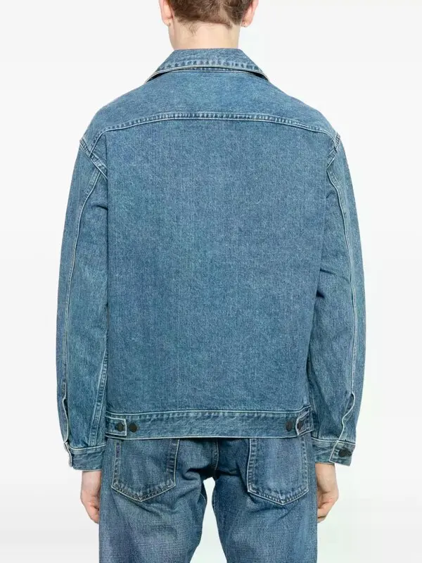 BLUE BLUE Washed Denim Jacket With Classic Collar