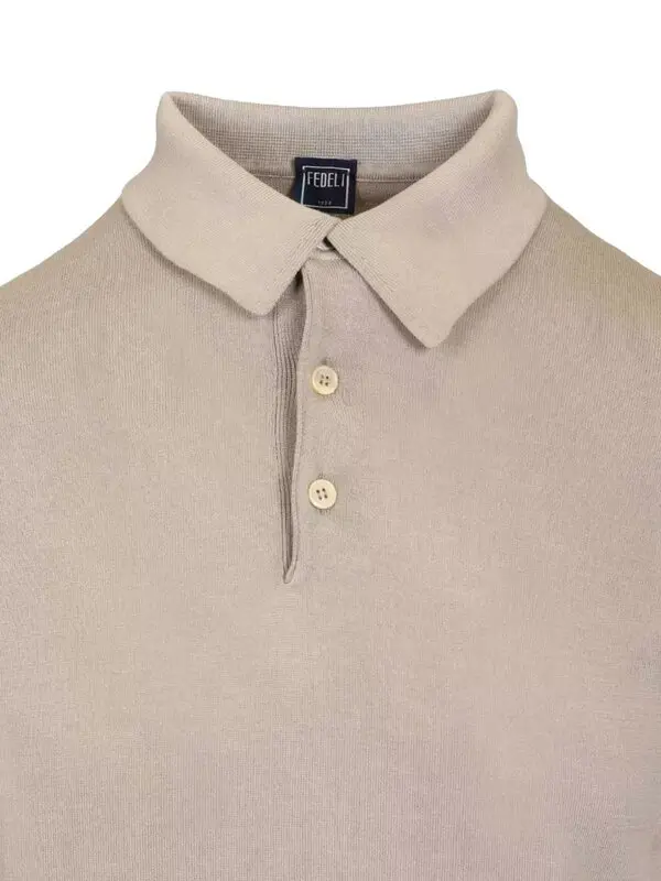 Fedeli Garment-dyed Plain-stitch Polo Shirt - Neutrals