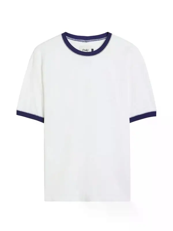 DRAKE'S Contrast-trim T-shirt