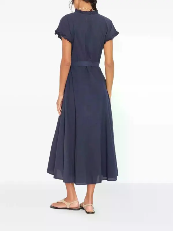 Xirena Dixie Ruffled-trim Belted Midi Dress