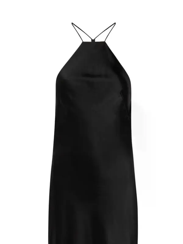 DELOS Halterneck Satin Maxi Dress