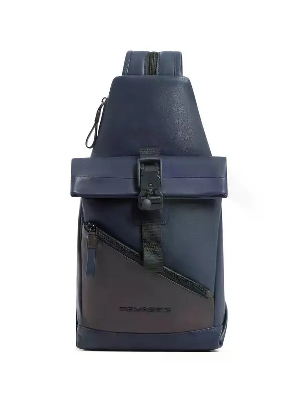 PIQUADRO Convertible Leather Sling Bag - Blue