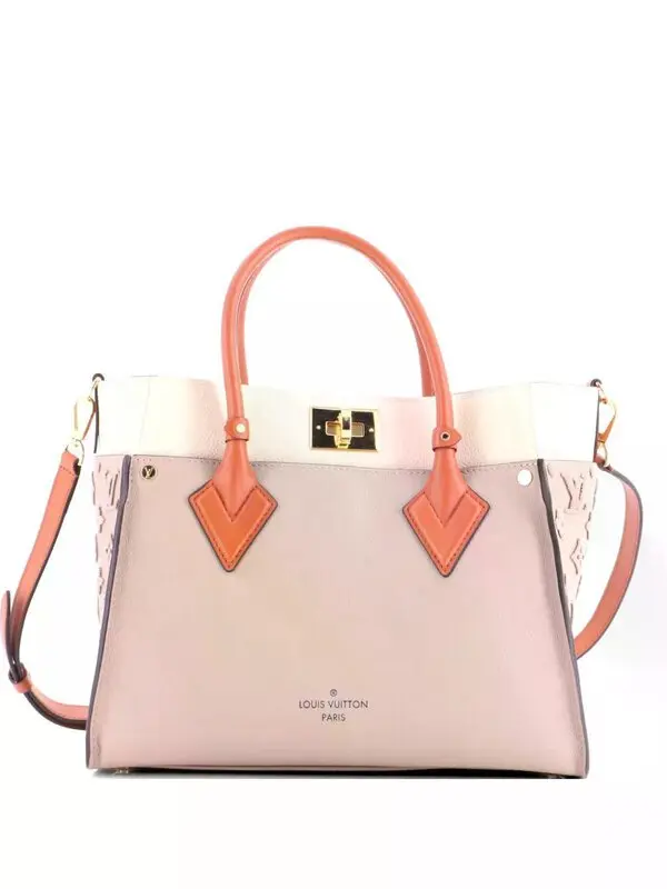 LOUIS VUITTON On My Side Monogram Tuffetage Leather Mm Tote Bag - Neutrals