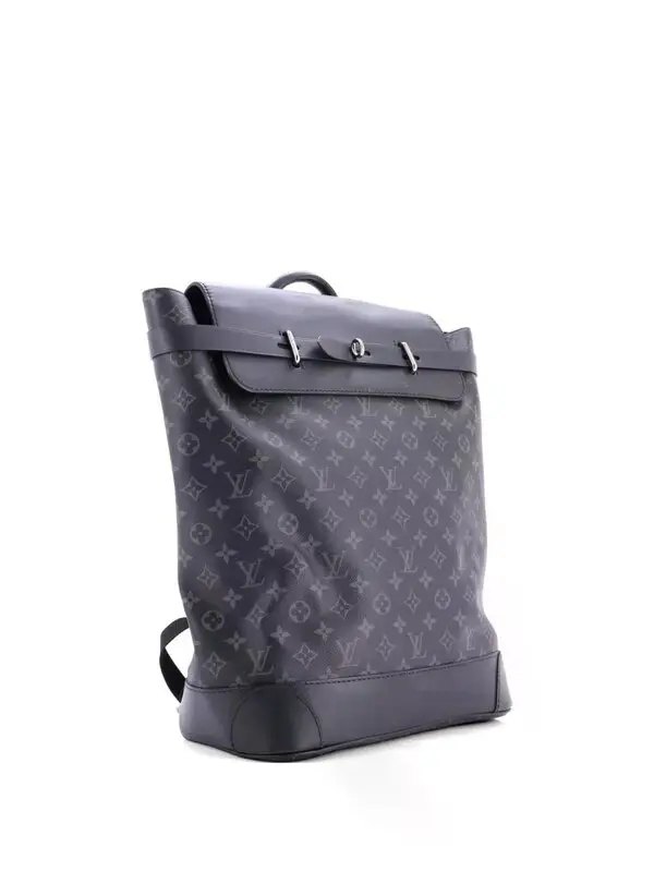 LOUIS VUITTON Steamer Monogram Eclipse Canvas Backpack - Black