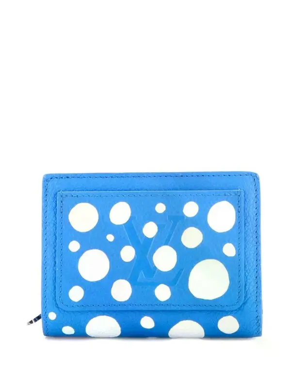 LOUIS VUITTON Clea Wallet Yayoi Kusama Infinity Dots Monogram Empreinte Giant Small Wallets - Blue