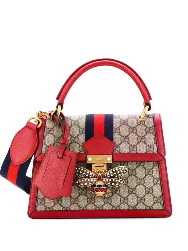 Gucci Queen Margaret Gg Coated Canvas Satchel - Brown