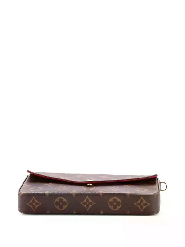 LOUIS VUITTON Felicie Pochette Monogram Canvas Crossbody Bag - Brown