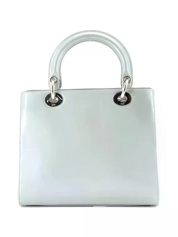 Dior Lady Bag Patent Medium Satchel - Blue