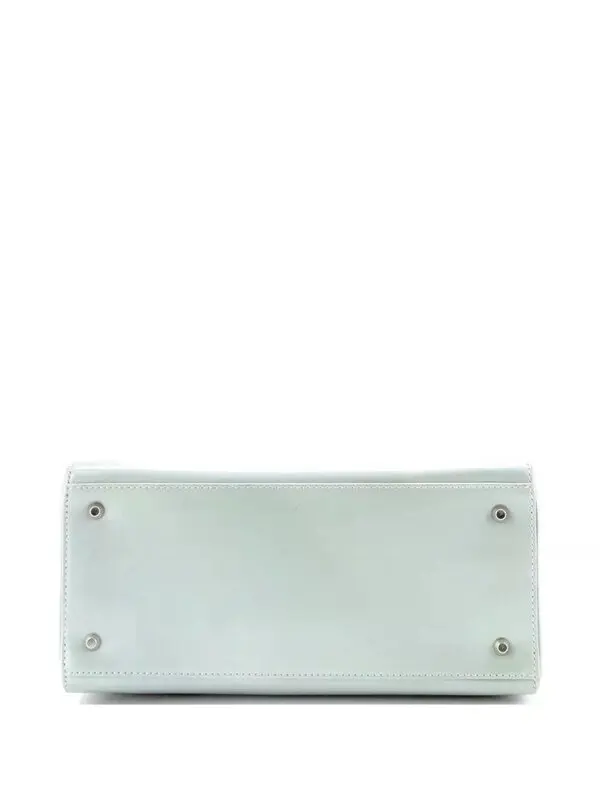 Dior Lady Bag Patent Medium Satchel - Blue