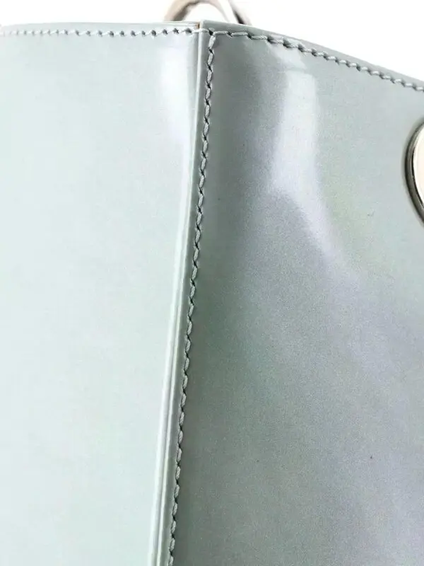 Dior Lady Bag Patent Medium Satchel - Blue