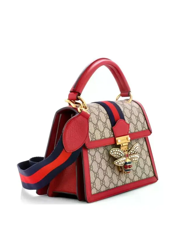 Gucci Queen Margaret Gg Coated Canvas Satchel - Brown
