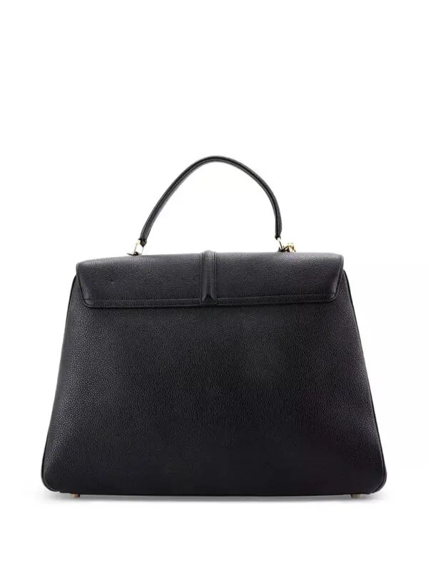 Celine 16 Top Handle Bag Grained Calfskin Medium - Black
