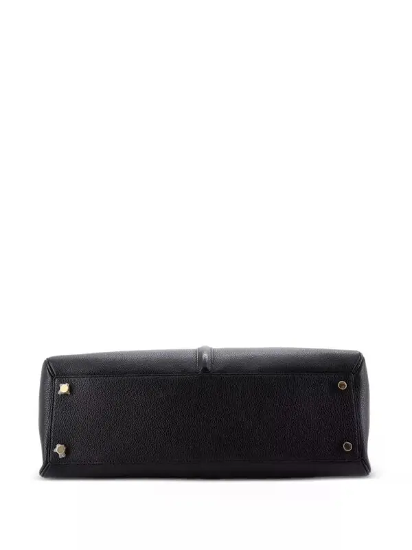 Celine 16 Top Handle Bag Grained Calfskin Medium - Black