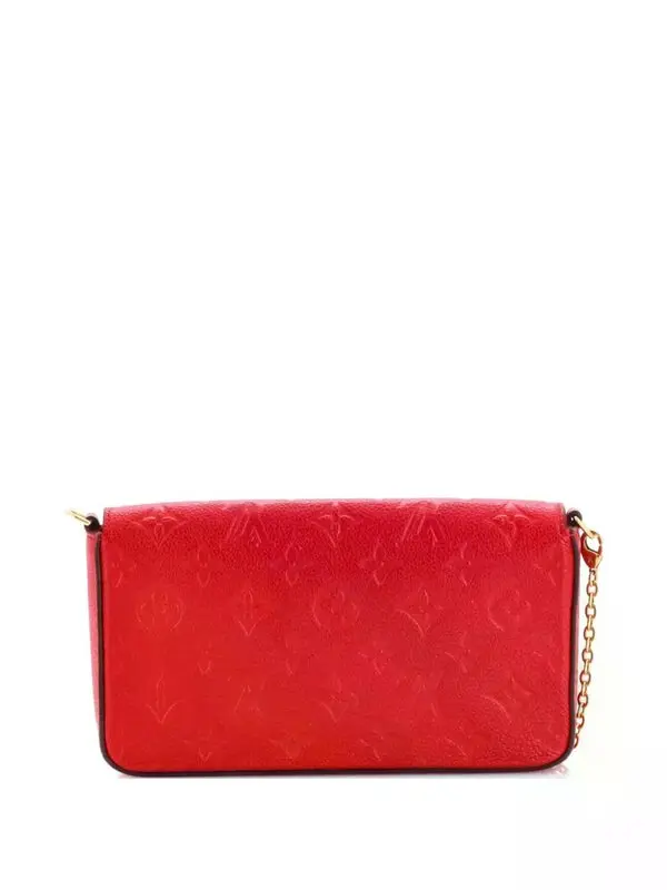 LOUIS VUITTON Felicie Pochette Monogram Empreinte Leather Crossbody Bag - Red