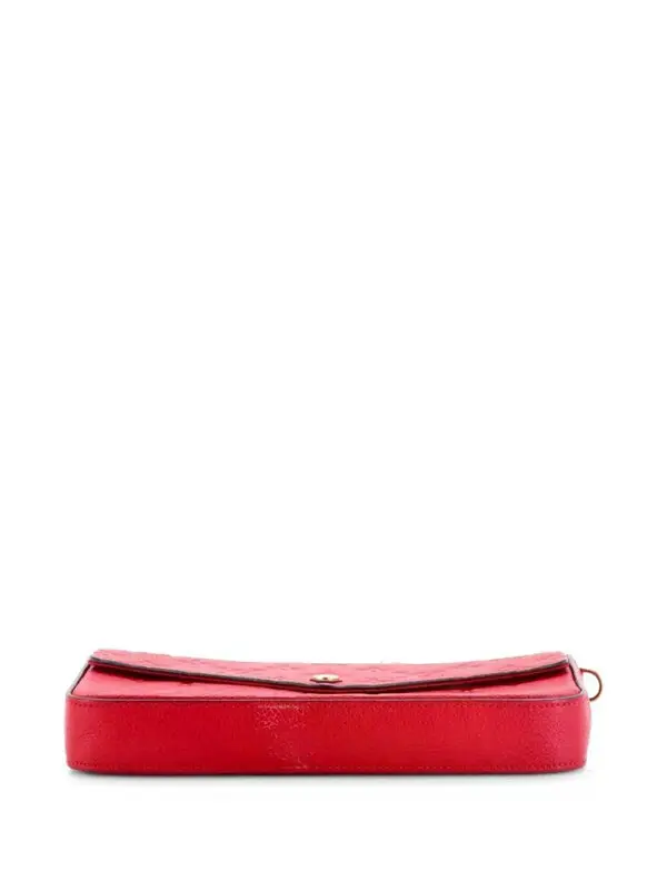 LOUIS VUITTON Felicie Pochette Monogram Empreinte Leather Crossbody Bag - Red