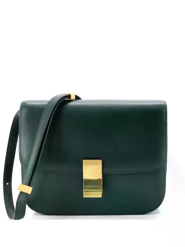 Celine Classic Box Bag Smooth Leather Medium Crossbody Bag - Green