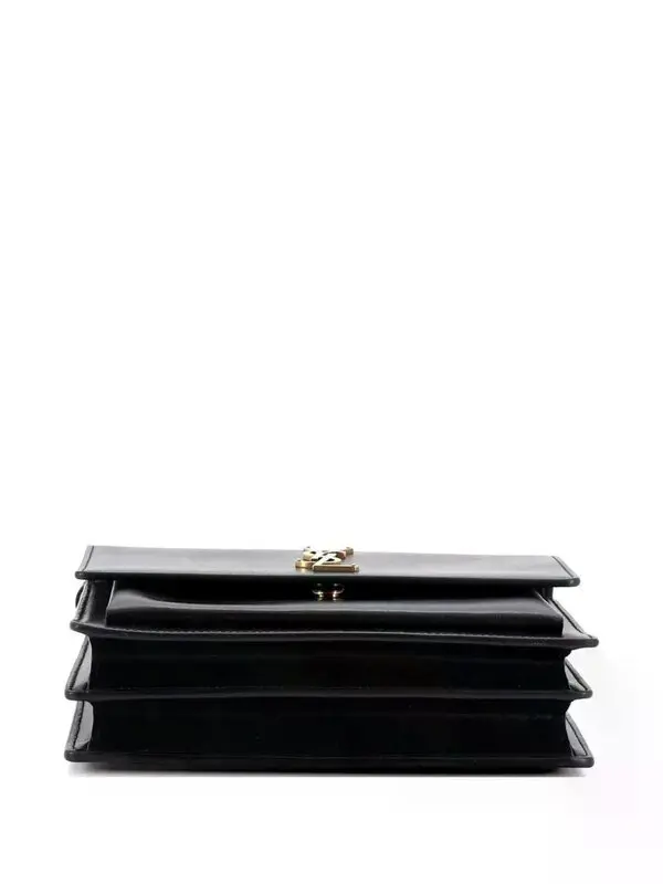 Saint Laurent Sunset Leather Crossbody Bag Medium - Black