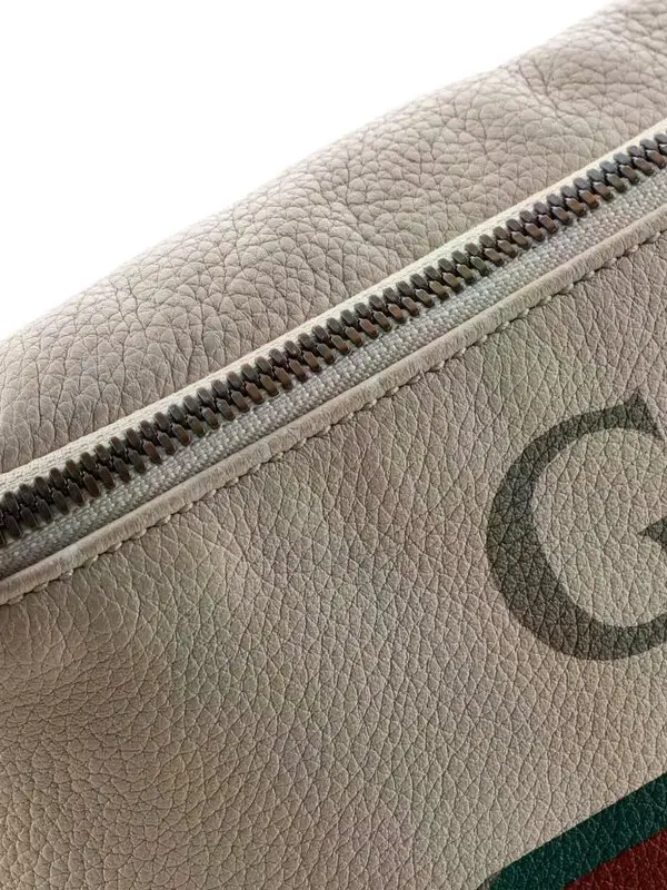 Gucci Logo Printed Leather Belt Bag - Neutrals