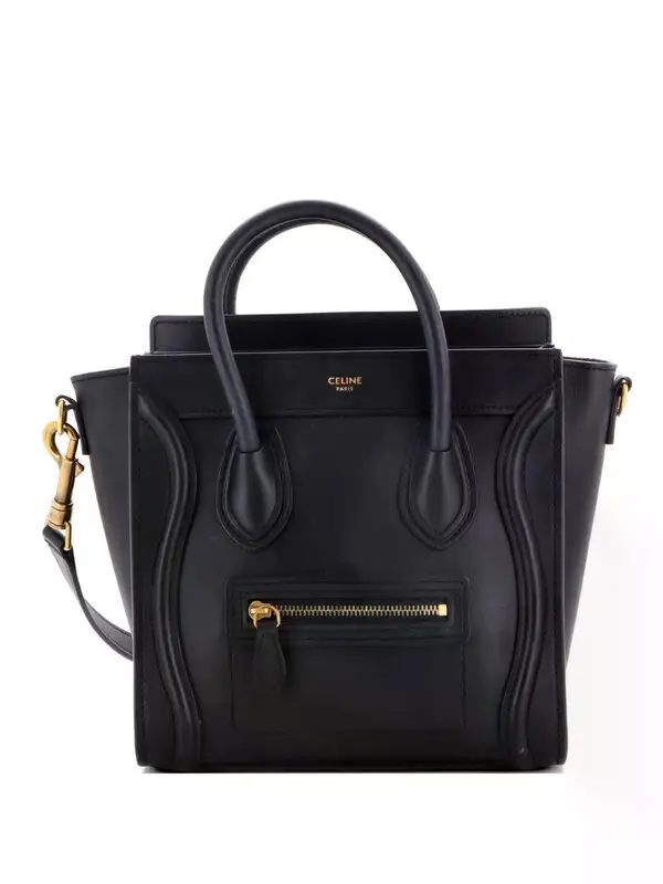 Celine Luggage Nano Crossbody Bag Smooth Leather - Black