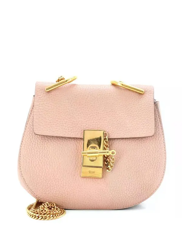 Chloé Drew Mini Leather Crossbody Bag - Pink