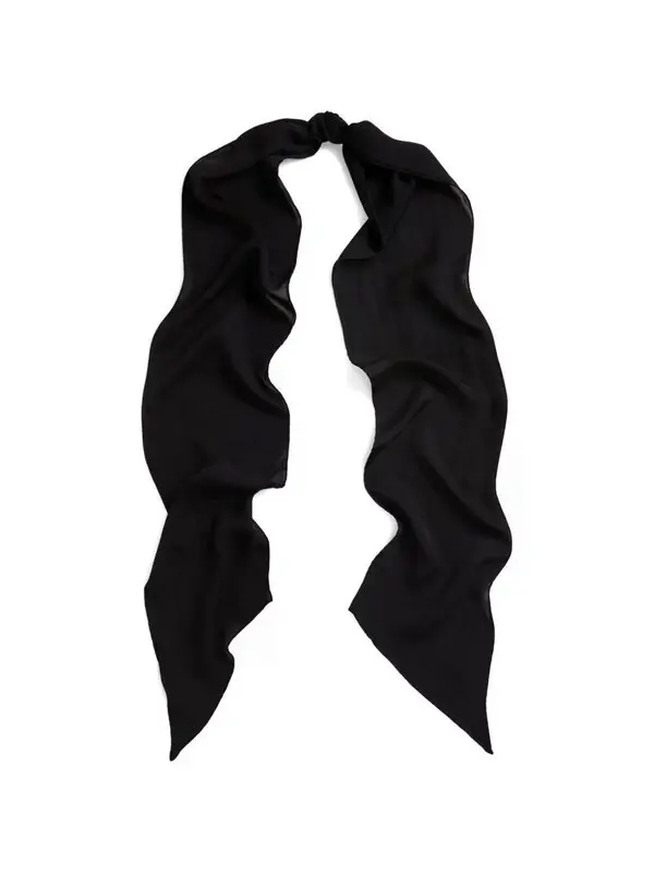 Ralph Lauren Embroidered-logo Narrow Scarf - Black