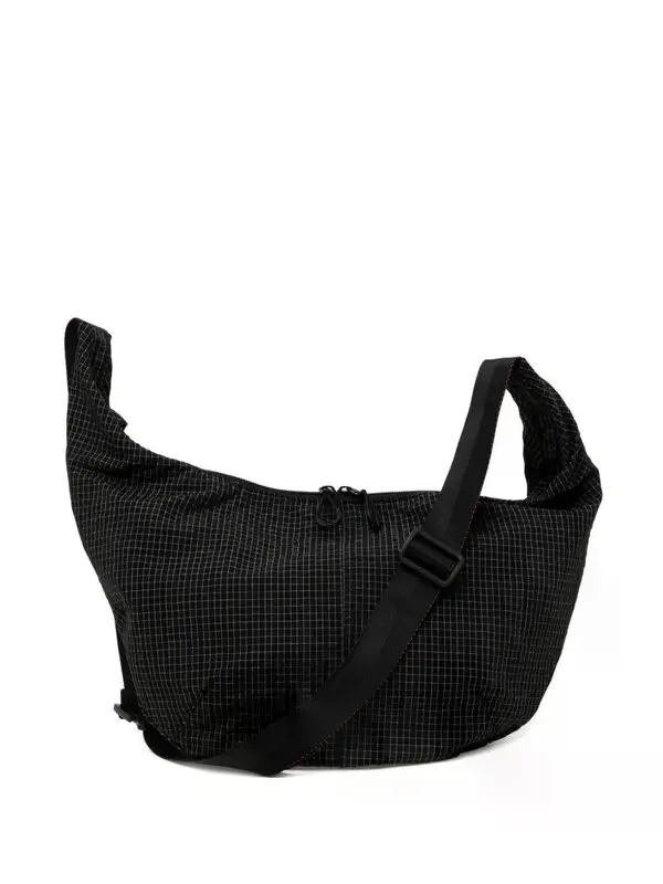 Comme Des Garçons Checked Shoulder Bag - Black