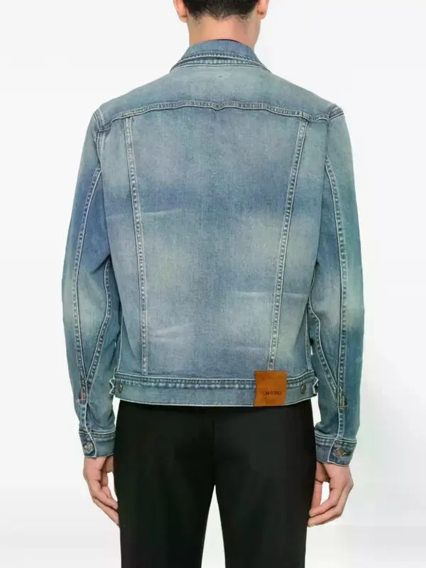 TOM FORD Button-fastening Denim Jacket - Blue