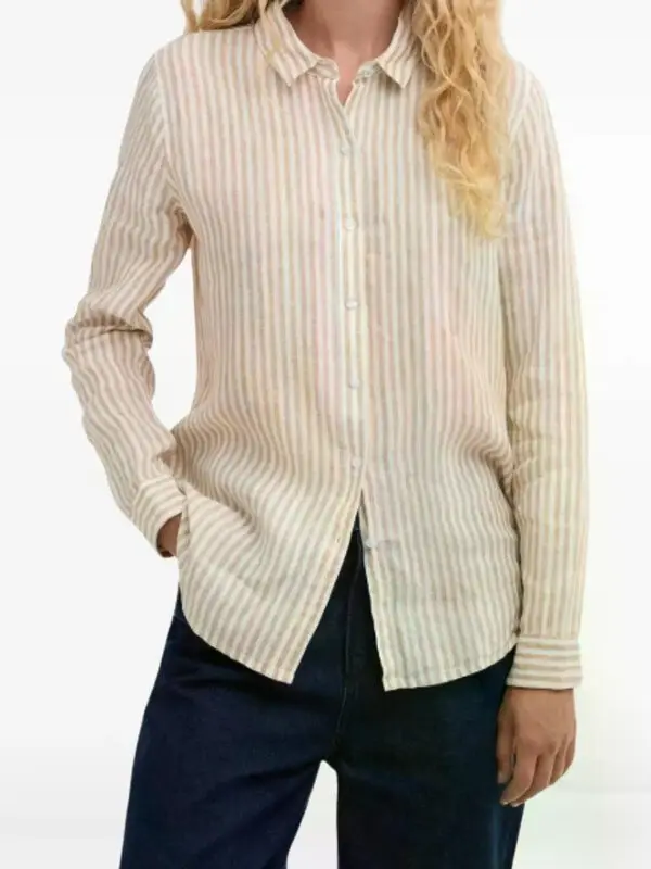 Barbour Striped Long-sleeve Shirt - Neutrals