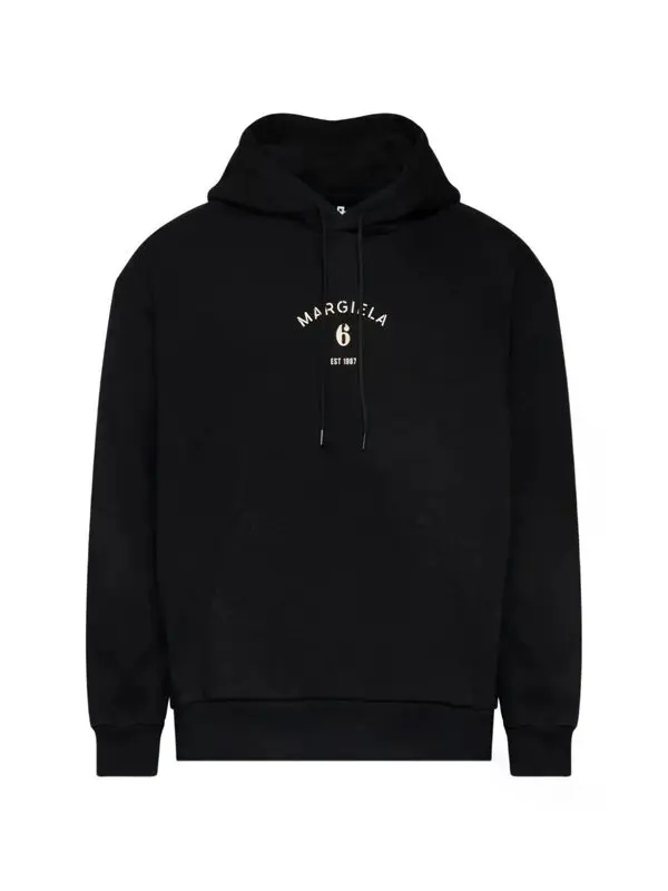 MAISON MARGIELA Logo-print Hoodie - Black