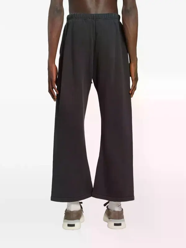 Fear Of God Flare Logo-print Drawstring Track Pants - Black