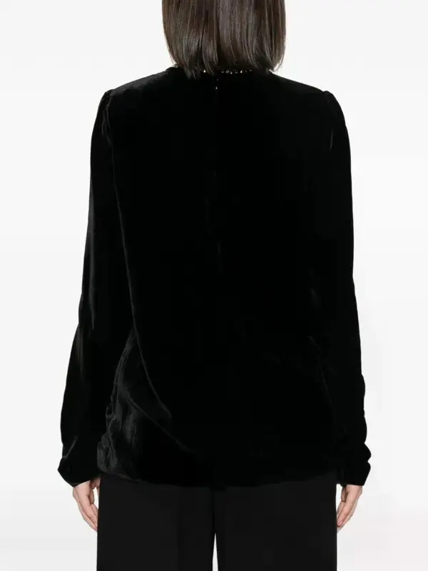 N°21 Crystal-embellished Bow-detail Top