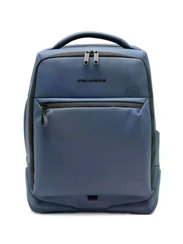PIQUADRO Logo-appliqué Backpack - Blue