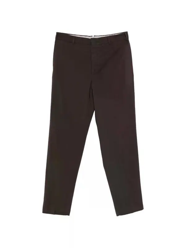 PT TORINO Belt-loops Straight-leg Trousers - Brown